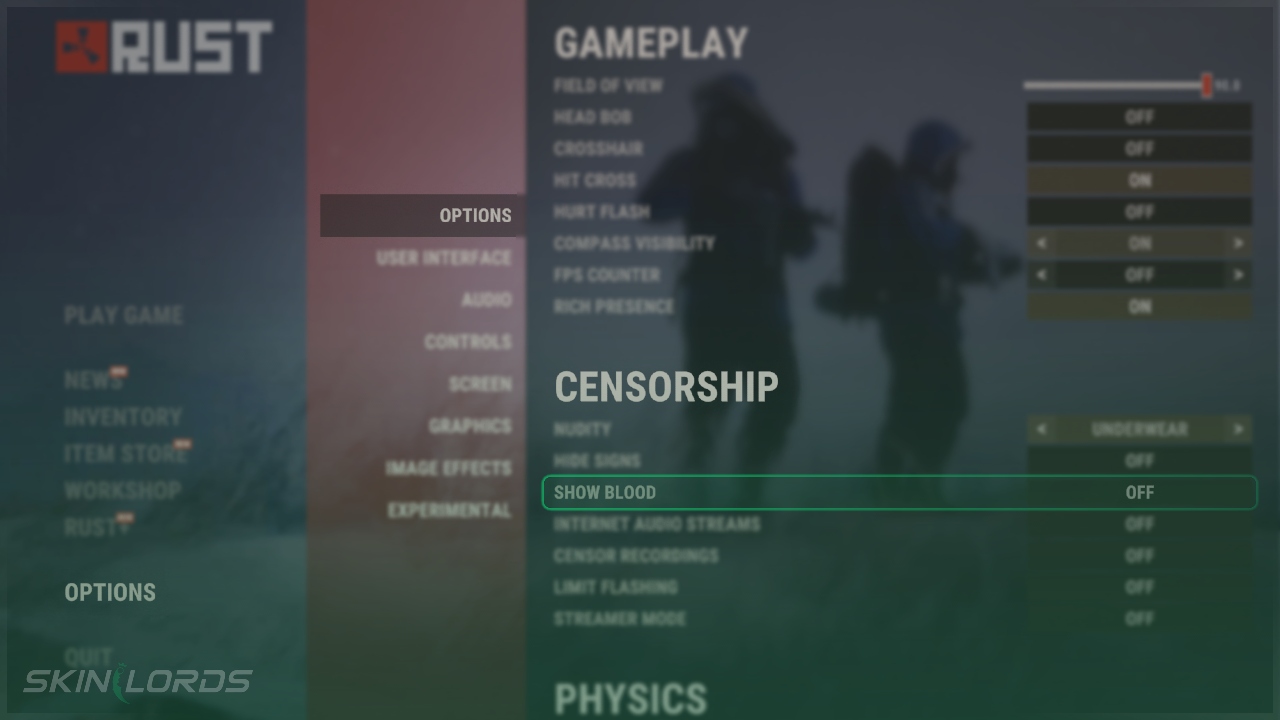 How to Turn Off Showing Blood in Rust - SkinLords