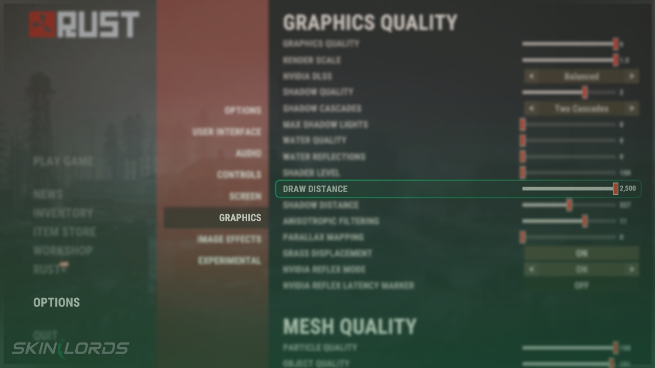 How to Change Draw Distance in Rust - SkinLords
