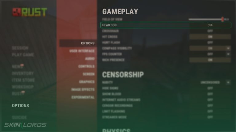 How to Disable Head Bobbing in Rust - SkinLords