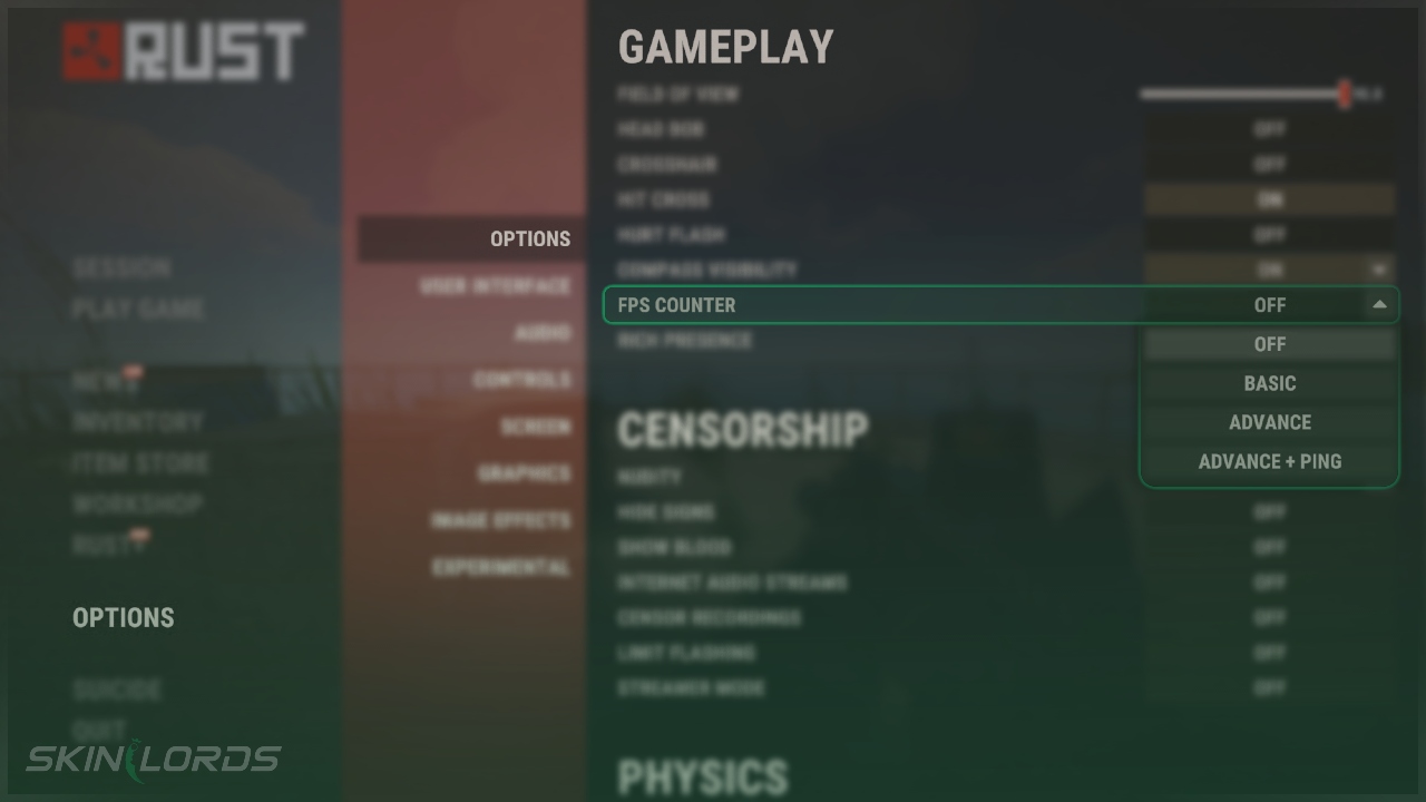 How to Show Your FPS in Rust - SkinLords