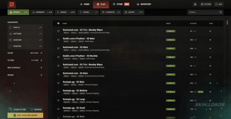 Rust's Menu Redesign Brings A Crisp And Modern Look - SkinLords